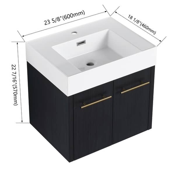 Bathroom Vanity With Sink In 24/30/36 Inch, Floating Bathroom Vanity ...
