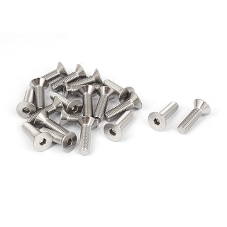 M5x18mm Stainless Steel Hex Socket Flat Head Countersunk Bolts Screw ...