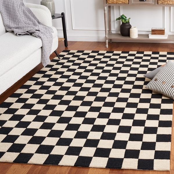 SAFAVIEH Handmade Martha Stewart Collection Berthild Checkered Wool Rug ...