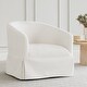 Luke Faux Slipcovered Swivel Accent Chairs for Living Room - Bed Bath ...