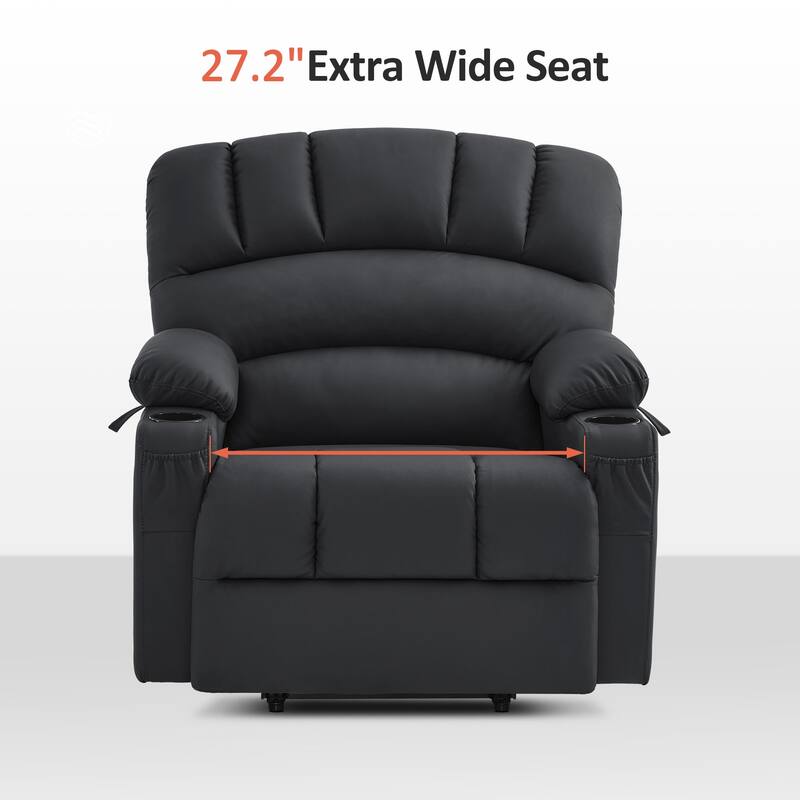 MCombo Power Lift Recliner Chair Sofa with Massage and Heat, Faux ...