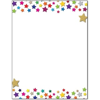 Star Stationery - 8.5 x 11-60 Letterhead Sheets - Star Border ...