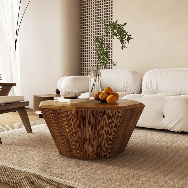 Octagon wood coffee table store