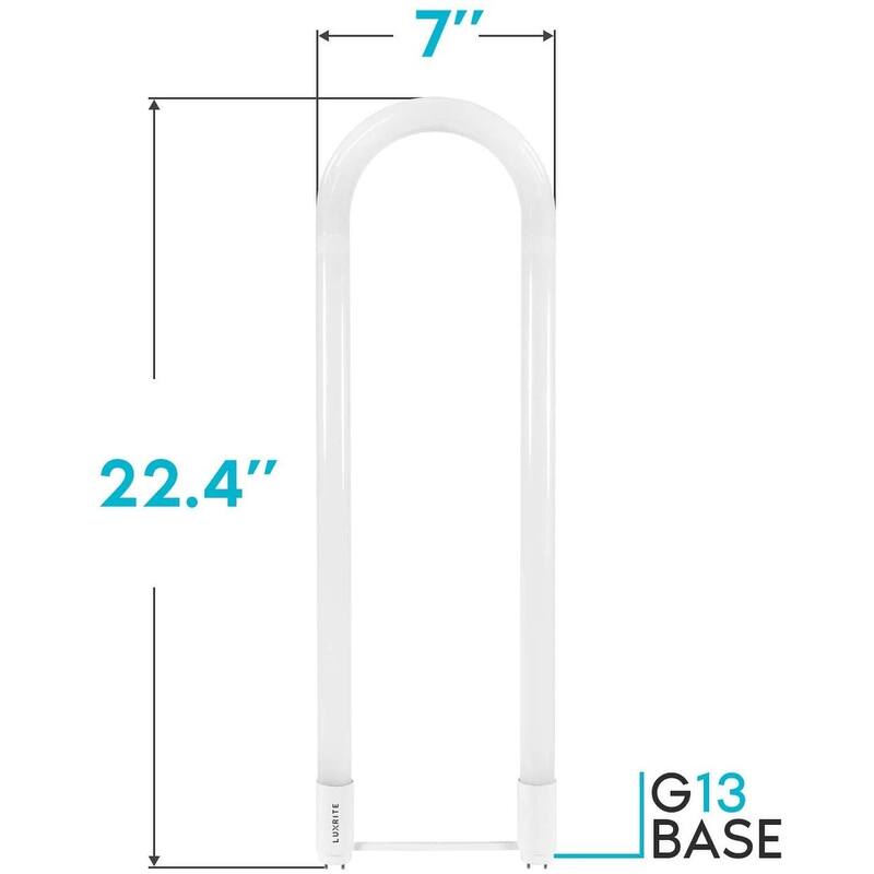 Luxrite U Bend LED Tube Light T8 T12 18W 32W Equivalent Direct or ...