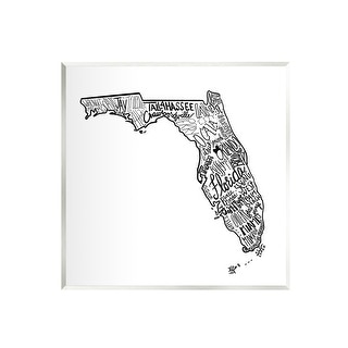 Stupell Florida State Typography Cities Wall Plaque, Design By The ...