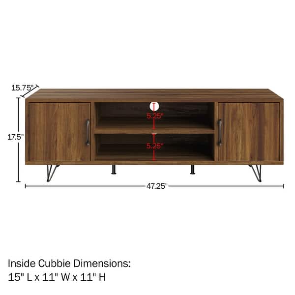 Lavish Home 50-inch TV Stand Entertainment Center w/ 2 Doors - Bed Bath ...