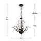 Holly 4-light Antique Copper Crystal Leaves Chandelier - 18.1 inches ...