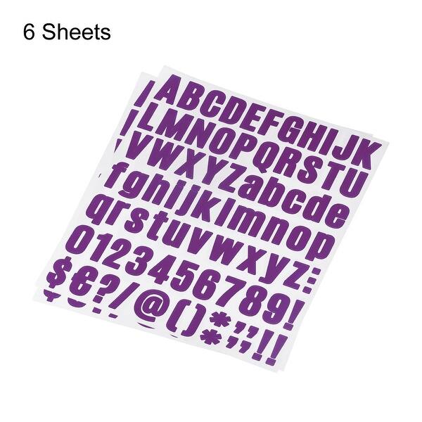 1 Inch Self Adhesive Waterproof Vinyl Letter Number Stickers 6 Sheet ...