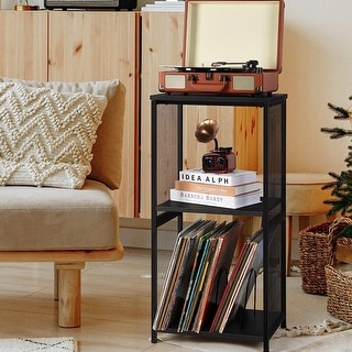 Vinyl Record Storage Holder Turntable Stand Cabinet - Bed Bath & Beyond ...