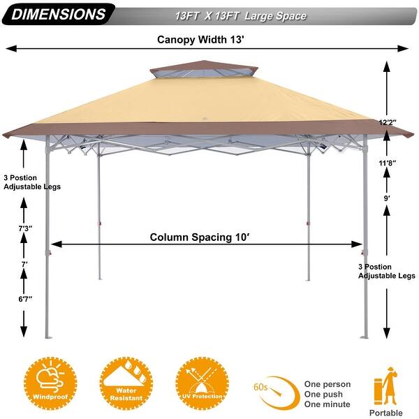 ABCCANOPY Easy Set-up 13x13 Canopy Tent - 13ftx13ft - Bed Bath & Beyond ...