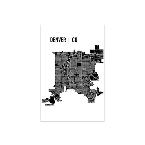 Denver Map Print On Acrylic Glass by Mr. City Printing - Bed Bath ...