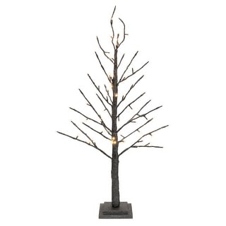 LED Lighted Glittered Christmas Twig Tree - 36" - Black - Bed Bath ...