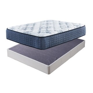 Signature Design by Ashley Mt Dana Firm White/Blue 2-Piece King ...