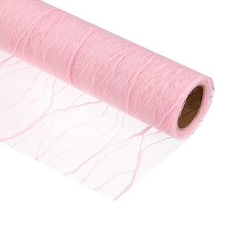 Flower Wrapping Mesh 15ft Floral Bouquet Packaging Stripe Net Yarn Pink ...