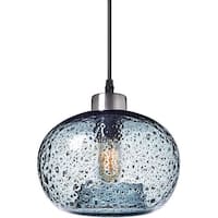 Blown glass pendant light fixture blue pendant lamp - Bed Bath & Beyond ...