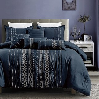 Hebe Luxury 7 Piece Comforter Set - Bed Bath & Beyond - 36367183