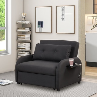 Pull Out Sofa Sleeper 3 in 1 with 2 Wing Table Side Pocket and Usb ...
