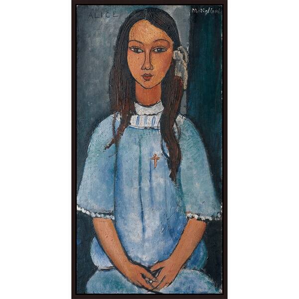 Alice by Amedeo Modigliani Giclee Print Oil Painting Cherry Brown Frame ...