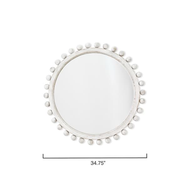 Alden Decor Orion Round Wood Mirror, Natural - Bed Bath & Beyond - 33303703