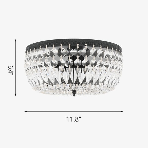 Maxax Steel Crystal Flush Mount - Bed Bath & Beyond - 41469617