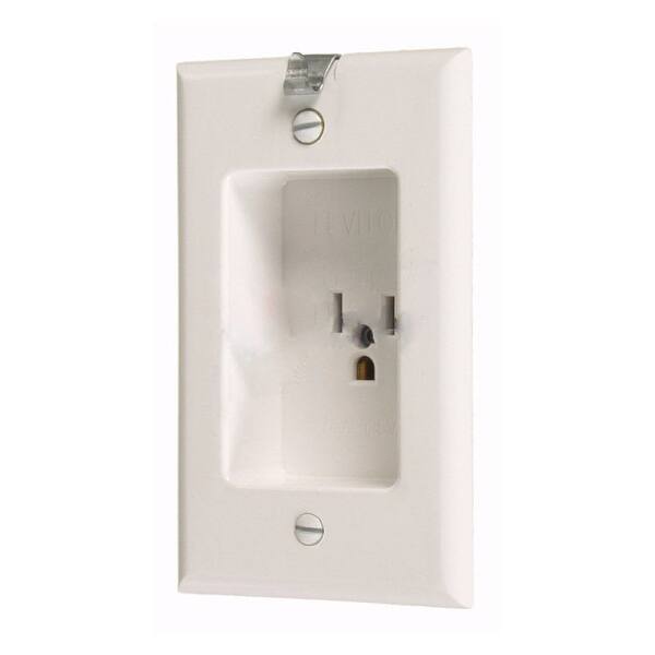 15 AMP Rectangle Beige Electrical Receptacle Plastic American ...