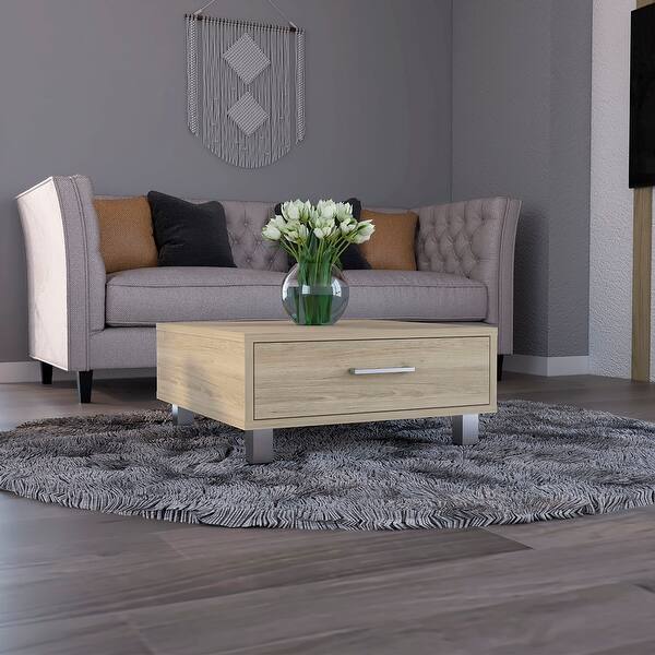 Minimalist Style Coffee Table with One Drawer and Four Legs for iving ...