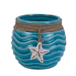 Small Blue Wave Ceramic Holder - Bed Bath & Beyond - 40391315