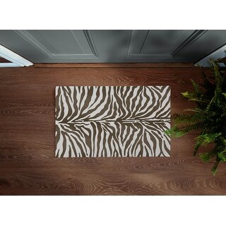 ZEBRA BROWN with Rubberized non-slip Backing Indoor|Outdoor Mat By ...