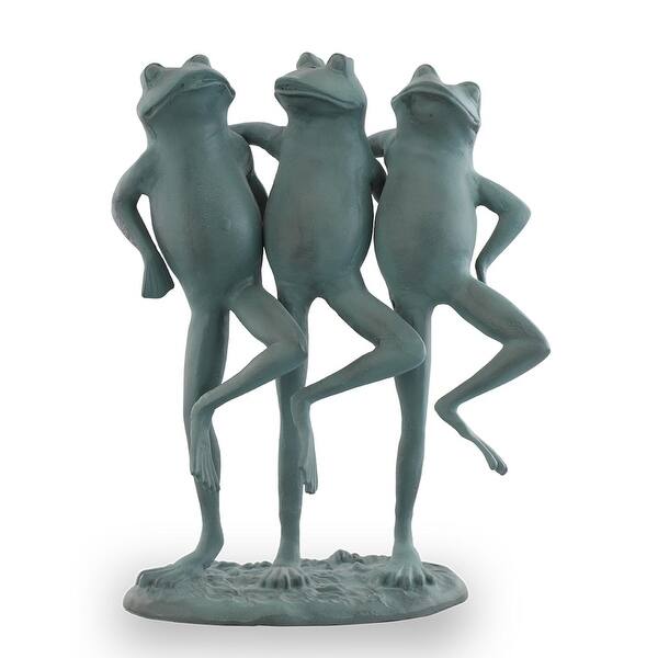 Spi Home Dancing Frog Trio Cast Aluminum Garden Sculpture 18.5 Inches ...