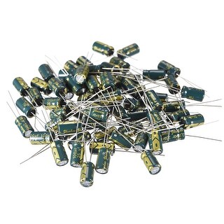 Aluminum Radial Electrolytic Capacitor Low ESR Green 100UF 25V 6x12mm ...