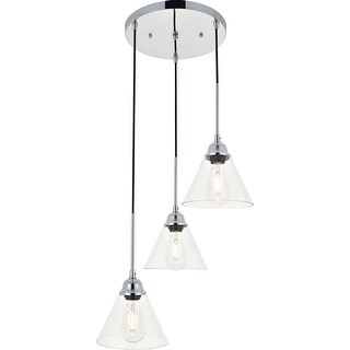 Elegant Lighting Histoire 3 Light 18" Wide Multi Light Pendant - Bed ...