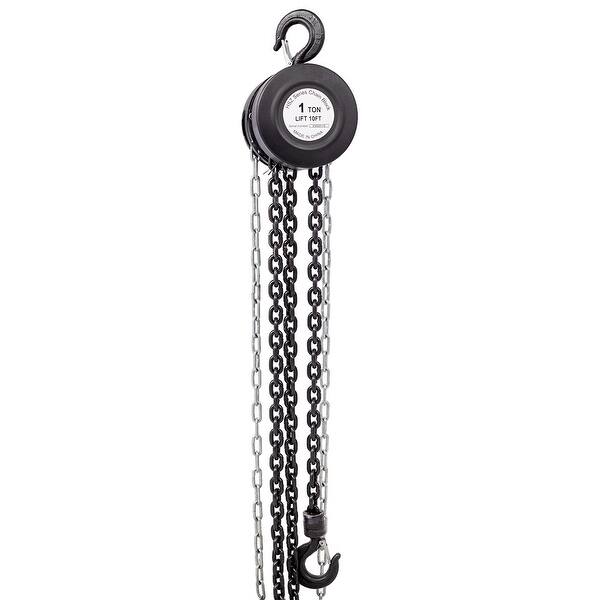 Chain Hoist 4400 Lbs 1 T Capacity 10 FT with 2 Heavy Duty Hooks - Bed ...