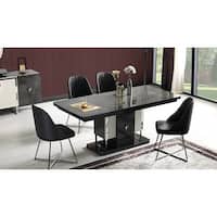 Hint Modern Dining Room Table, 6 Dining Room Chairs and Console With ...