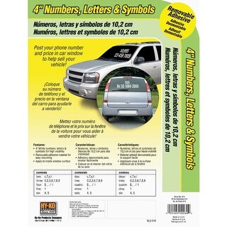 Hy-Ko 4 In. Removable Adhesive Number, Letter & Symbol Set - 1 Each ...