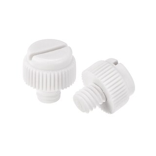 Plastic Machine Screws, PP Slotted Knurled Fasteners Bolts, 20Pcs - Bed ...