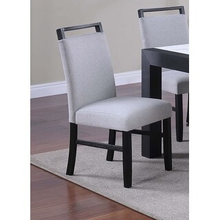 Contemporary Style Two Dining Chairs With Wooden Handle Upper Back Rest ...