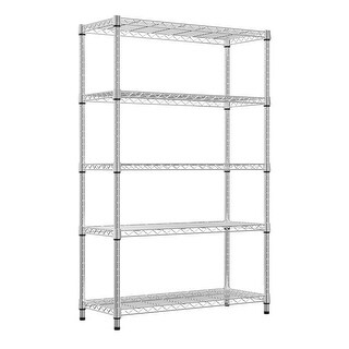 Steel Storage Shelving 5-Tier Utility Shelving Unit Steel Organizer ...