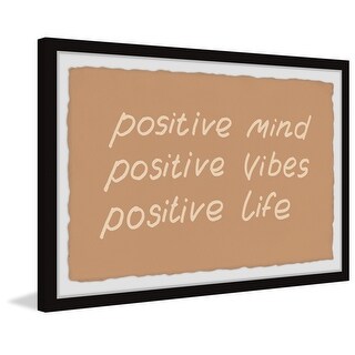 'Positive Mind' Framed Painting Print - Bed Bath & Beyond - 36273414