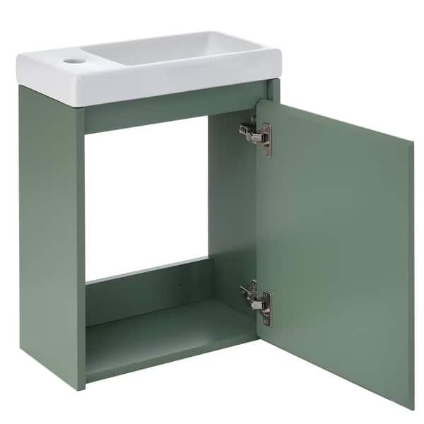 16-Inch Bathroom Vanity Cabinet with Soft-Close Doors - Easy Assembly ...