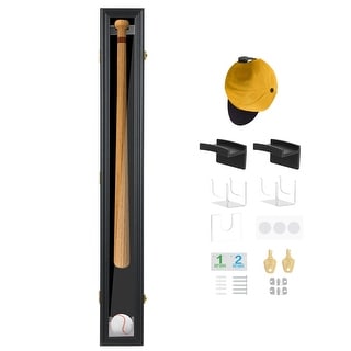 Baseball Bat Display Case, Wooden Frame Shadow Box with 98% UV Acrylic ...