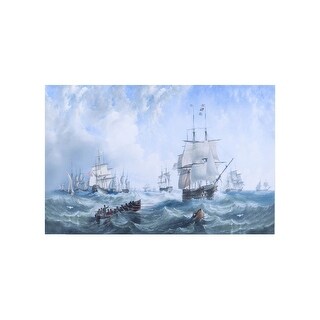 The Channel fleet in heavy weather - Canvas Print - Multi - Bed Bath ...