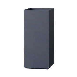19.5" H Rectangular Concrete Flower Planters, Indoor & Outdoor Plant ...