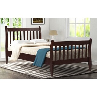 Bed Frame Twin Size Platform Bed, Espresso - Bed Bath & Beyond - 39474341
