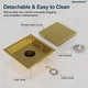 GRANDJOY Stainless Steel Square Shower Floor Drain with Removable Grate ...