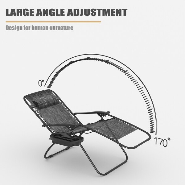 Homall Patio Zero Gravity Chair Lawn Lounge Chair with Pillow Set of 2 On Sale Bed Bath Beyond 33098939
