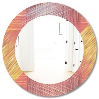 Designart 'Geometric Cream Block I' Printed Modern WallMirror ...