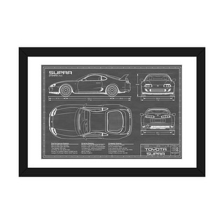 iCanvas "Toyota Supra MKIV Black" by Action Blueprints - Bed Bath ...
