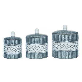 Transpac Metal 9.5 in. Multicolor Spring Nesting Containers Set of 3 ...