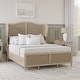 Hillsdale Furniture Sausalito Wingback Wood Cane Panel Bed - Bed Bath ...