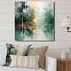 Designart "Green And White Forest Echoes " Forest Wall Art - Bed Bath ...
